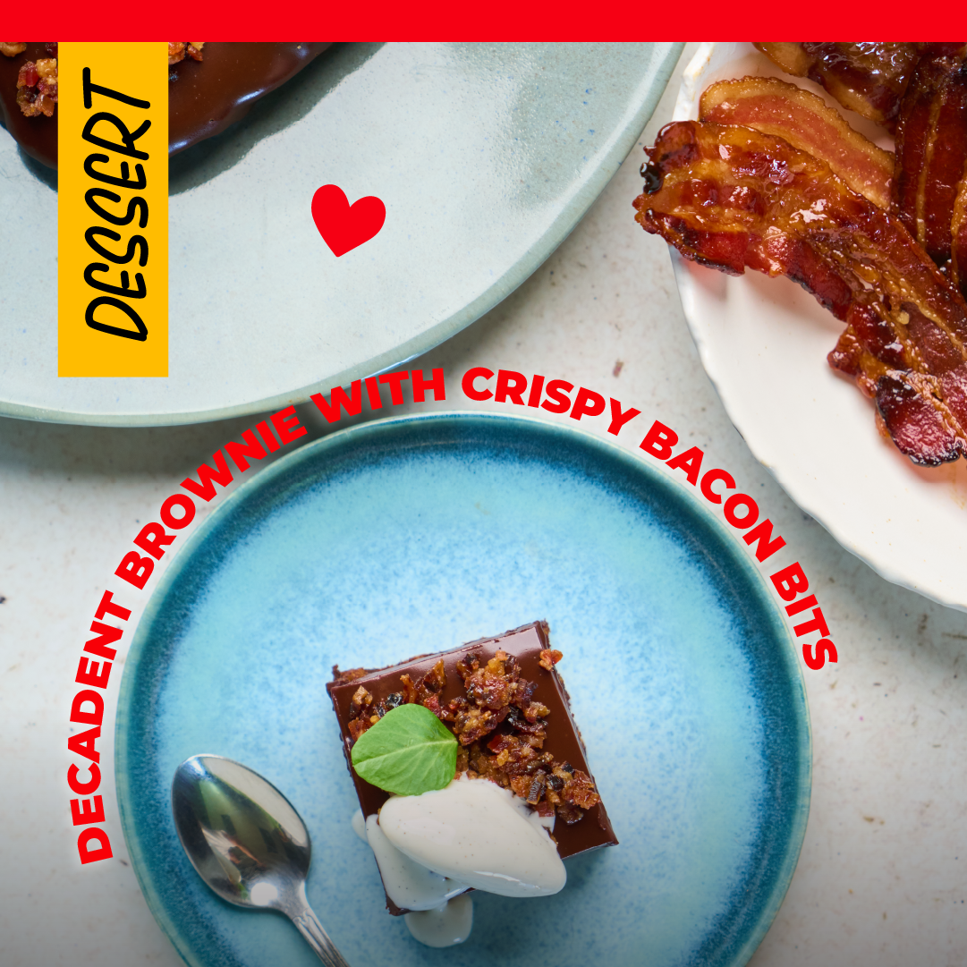 Eskort - Decadent Brownie with crispy Bacon bits - Eskort